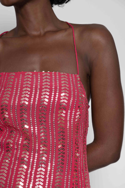 CAROLA SHORT DRESS BORA BORA RASPBERRY – Sundress.fr