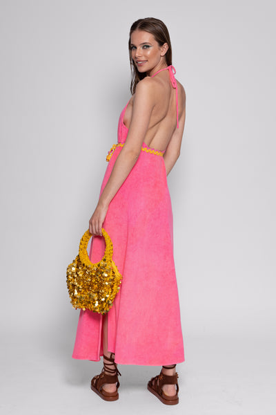 MARLA LONG DRESS TERRY LIGHT PINK – Sundress.fr