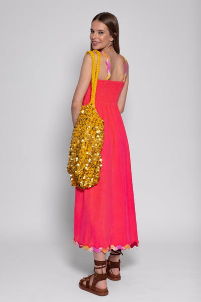 TINA LONG DRESS TERRY FUCHSIA – Sundress.fr